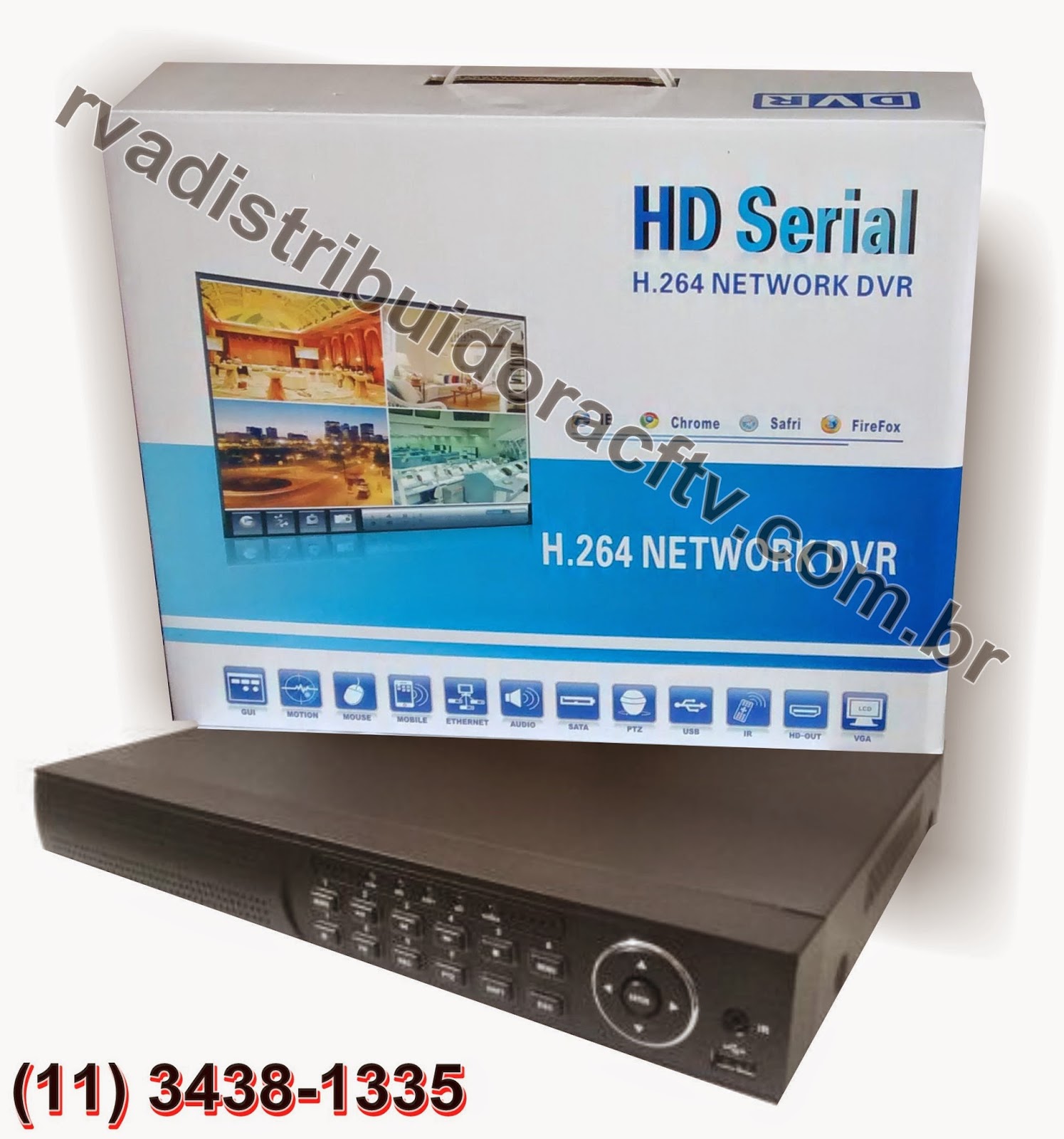 Rva Distribuidora Cftv: Dvr de 4 canais da HB - h.264 NETWORK